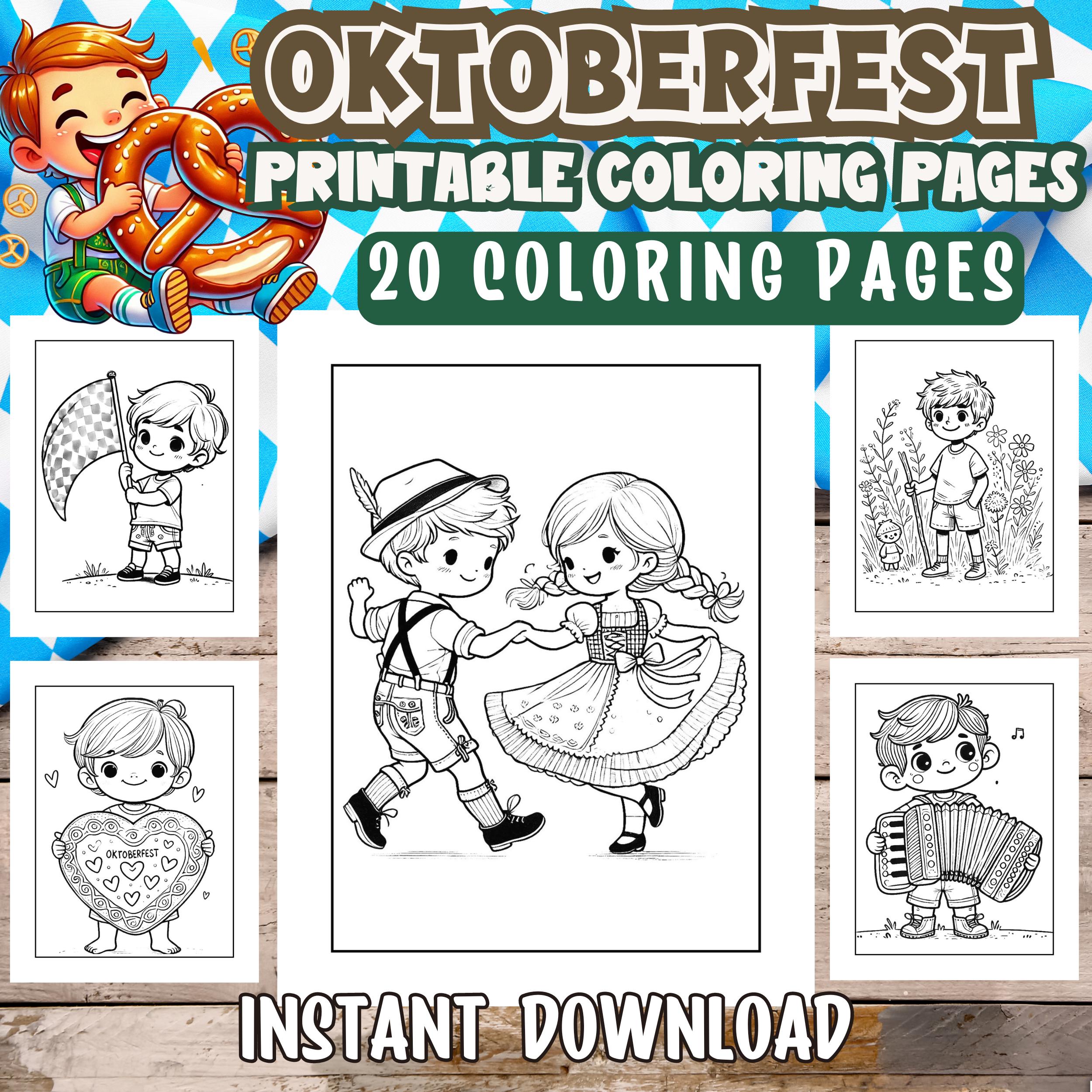 Oktoberfest Coloring Pages for Kids, Fun and Festive Printable Coloring ...
