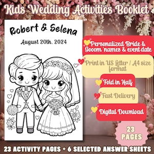 Kids Wedding Activities Booklet, Wedding Activity Book for Kids ...