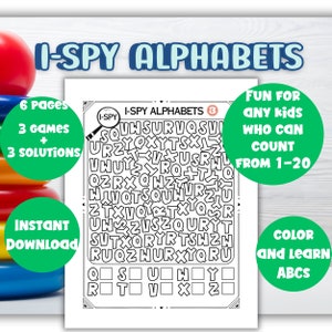 I-spy Alphabets, I Spy Letters, I-spy Worksheet Activities, Find and ...