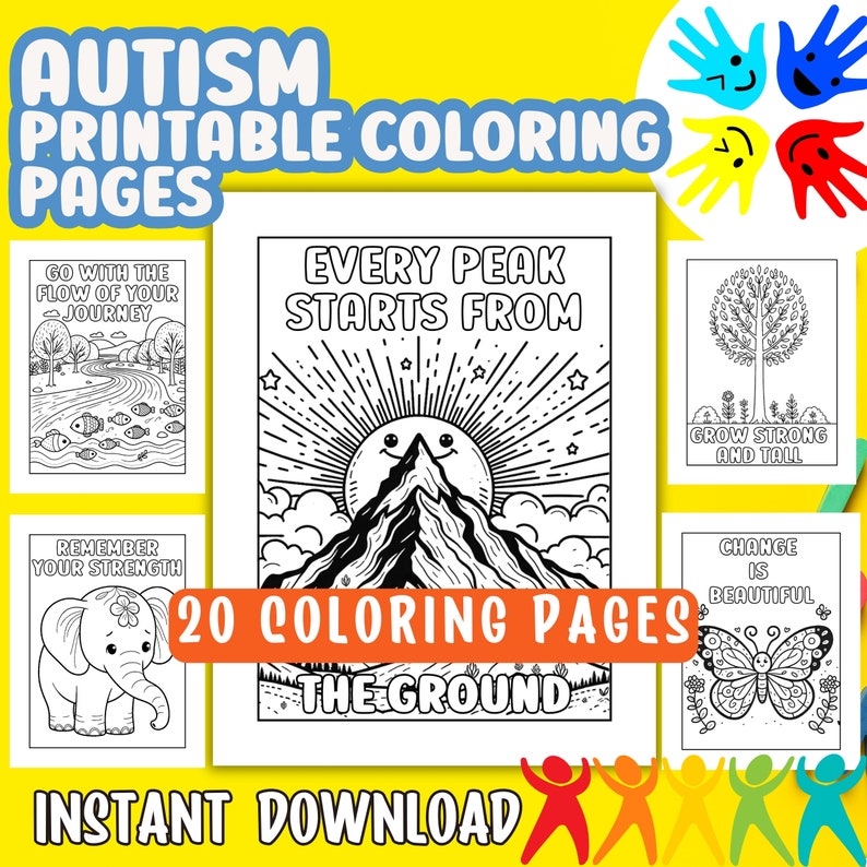Autism-friendly Coloring Pages, Printable Autism Coloring Pages, Kids ...