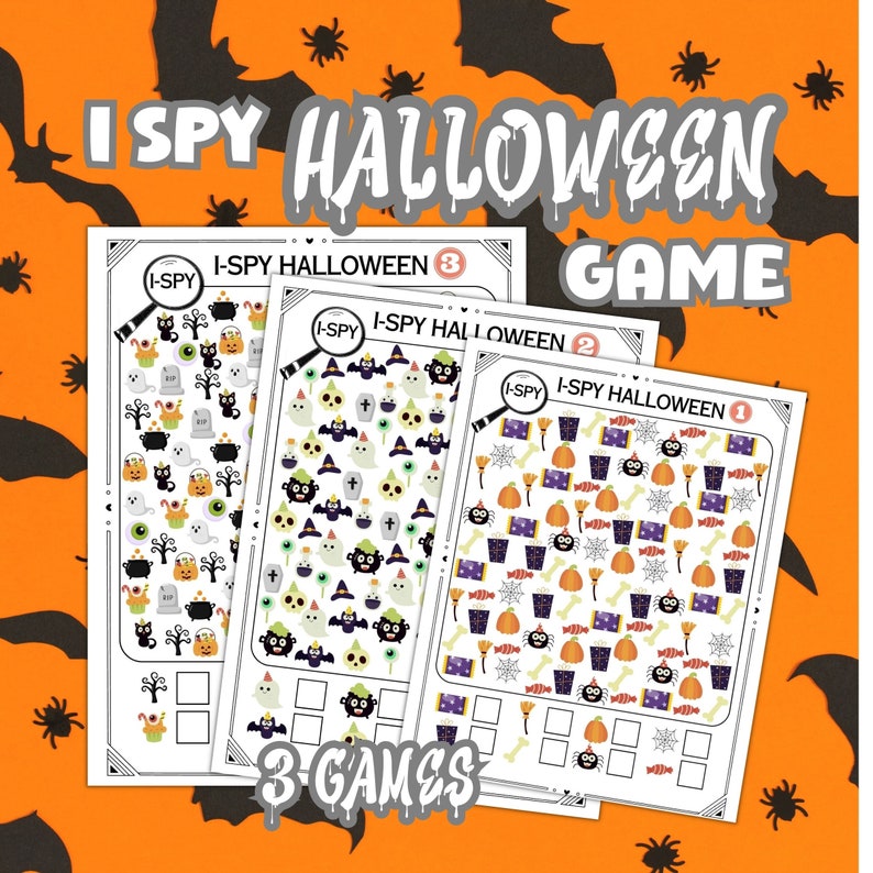 I-spy Halloween, Halloween Illustration Games, I Spy Worksheet ...