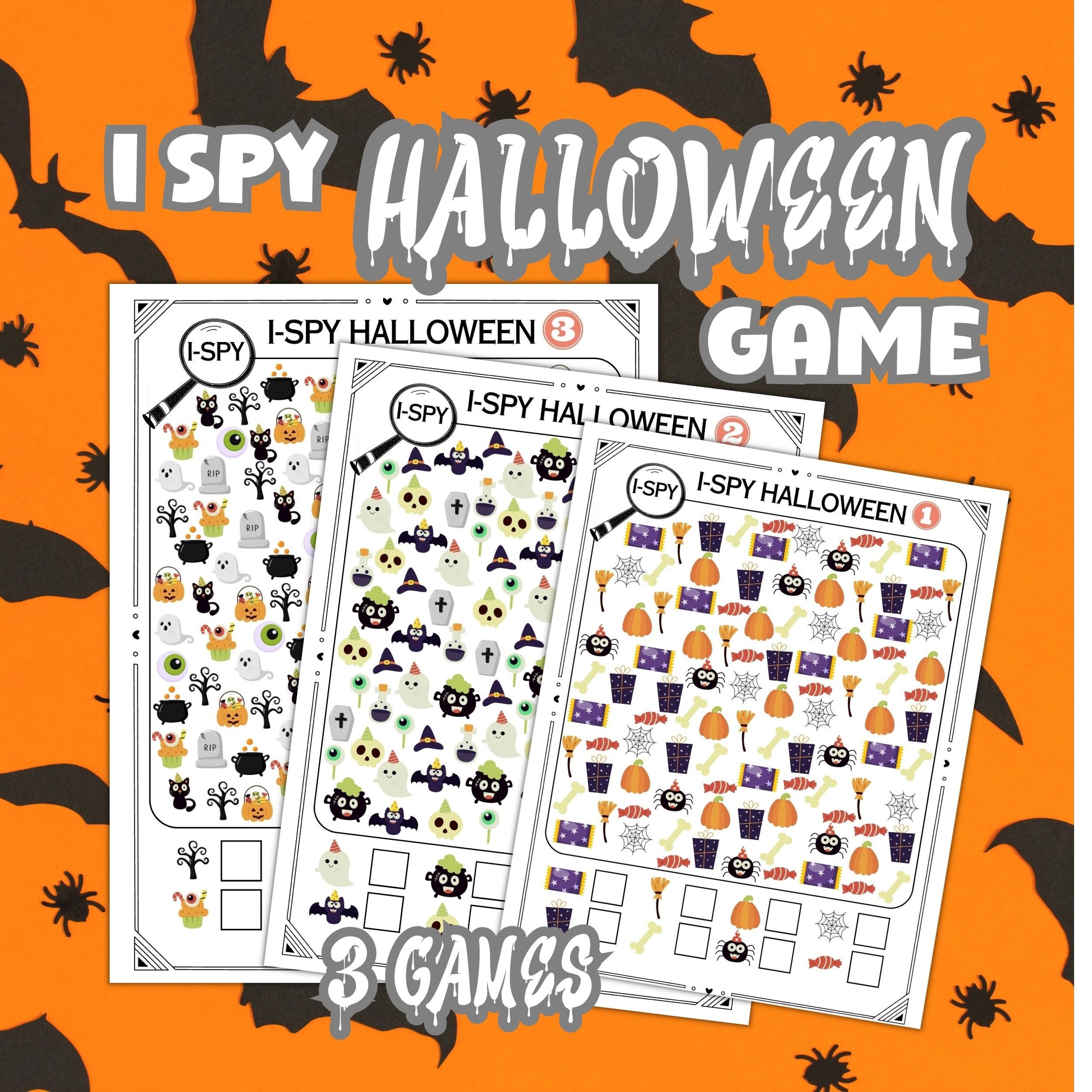 I-spy Halloween, Halloween Illustration Games, I Spy Worksheet ...