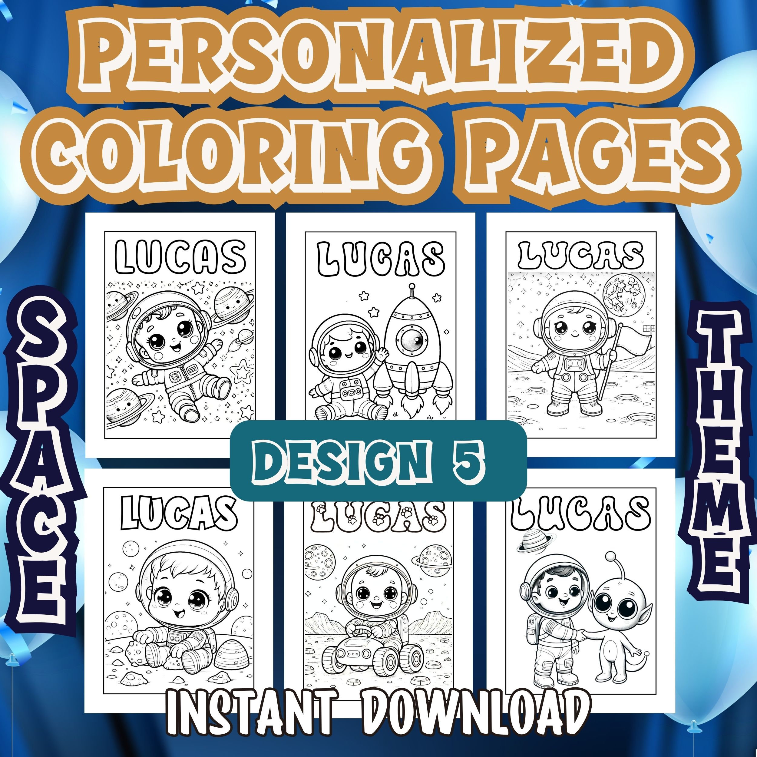 Personalized Kids Coloring Page, Custom Name Coloring Page for Kids ...