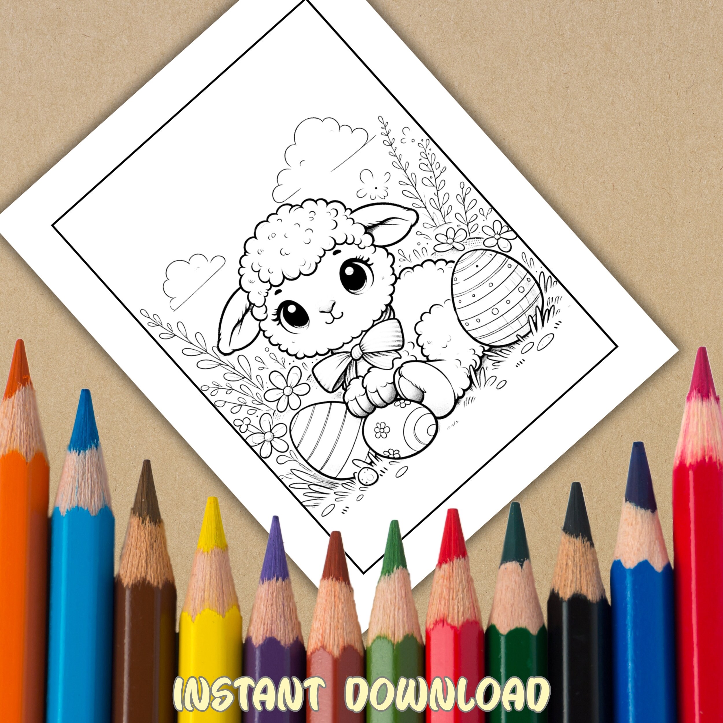 Printable Easter Theme Coloring Pages, Easter Activities, Coloring ...