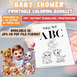 First Baby's ABC Book Baby Shower Activity, Personalized Alphabet ...