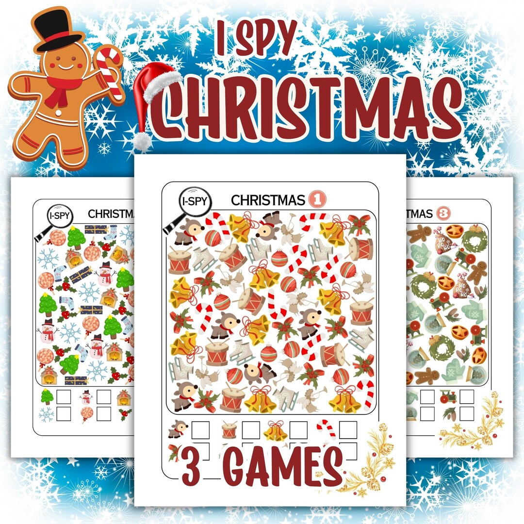 I-spy Christmas, Christmas Illustration Games, I Spy Worksheet ...