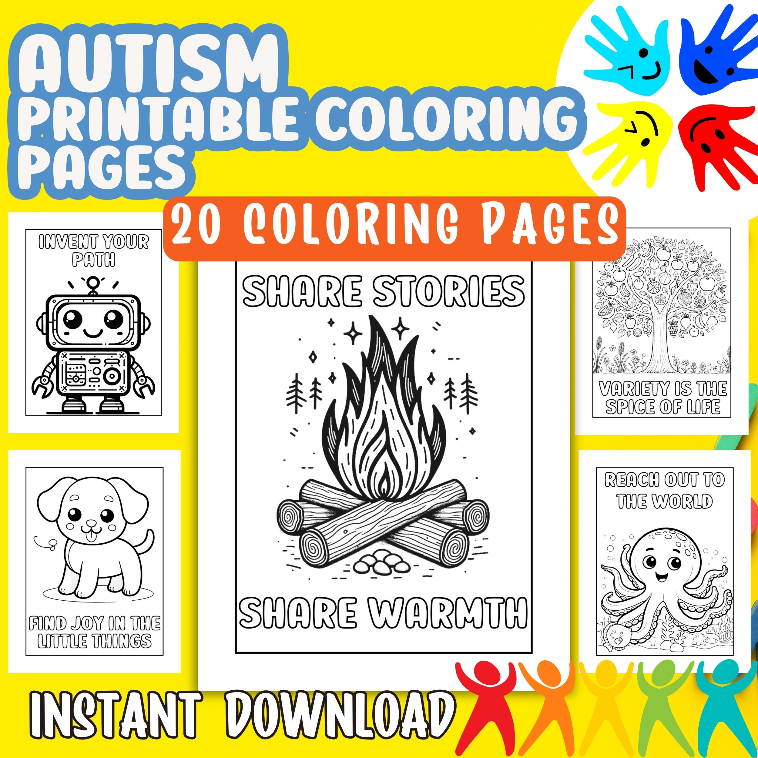 Autism-friendly Coloring Pages, Printable Autism Coloring Pages, Kids ...