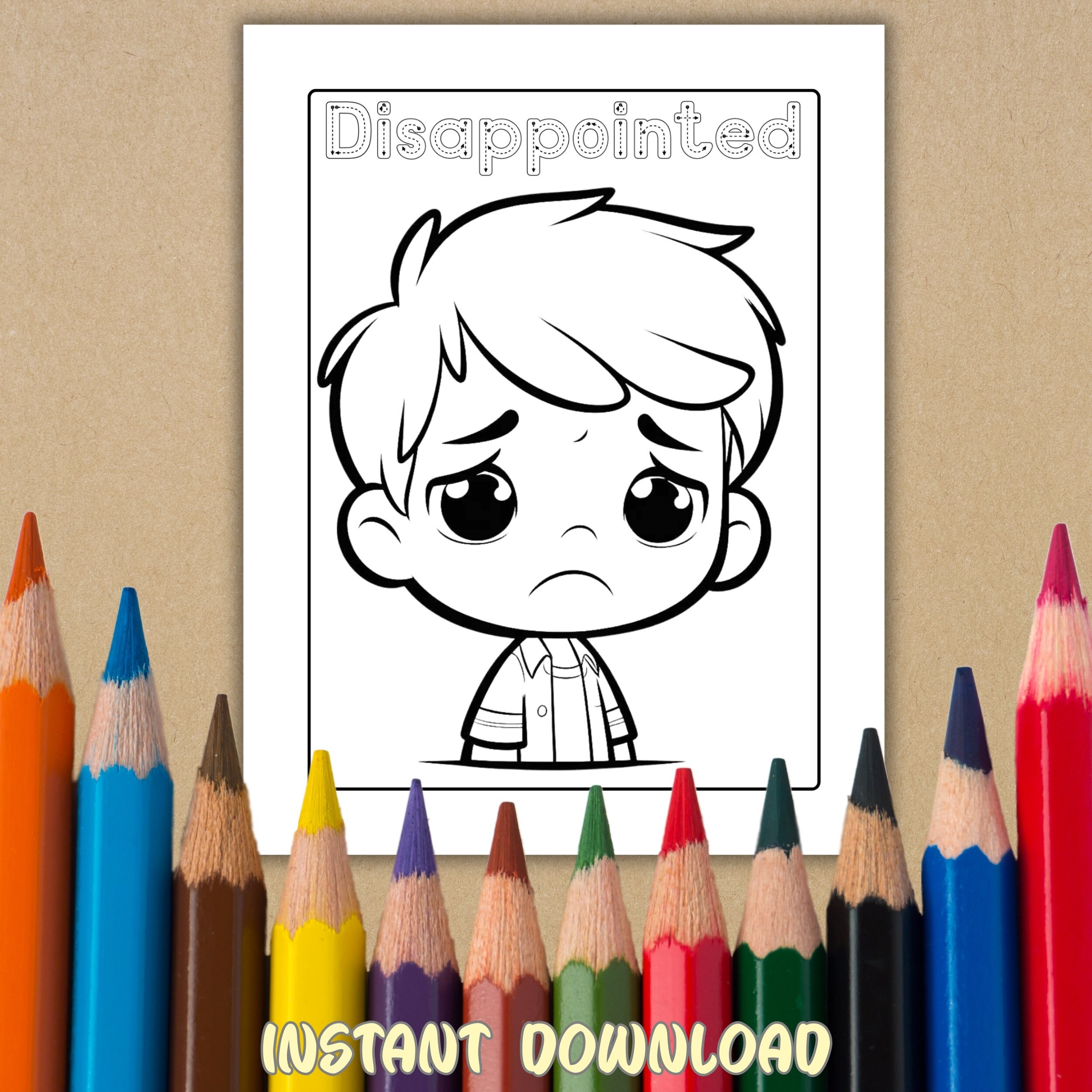 Emotions Coloring Pages, Feelings, Facials Printable Coloring Pages ...