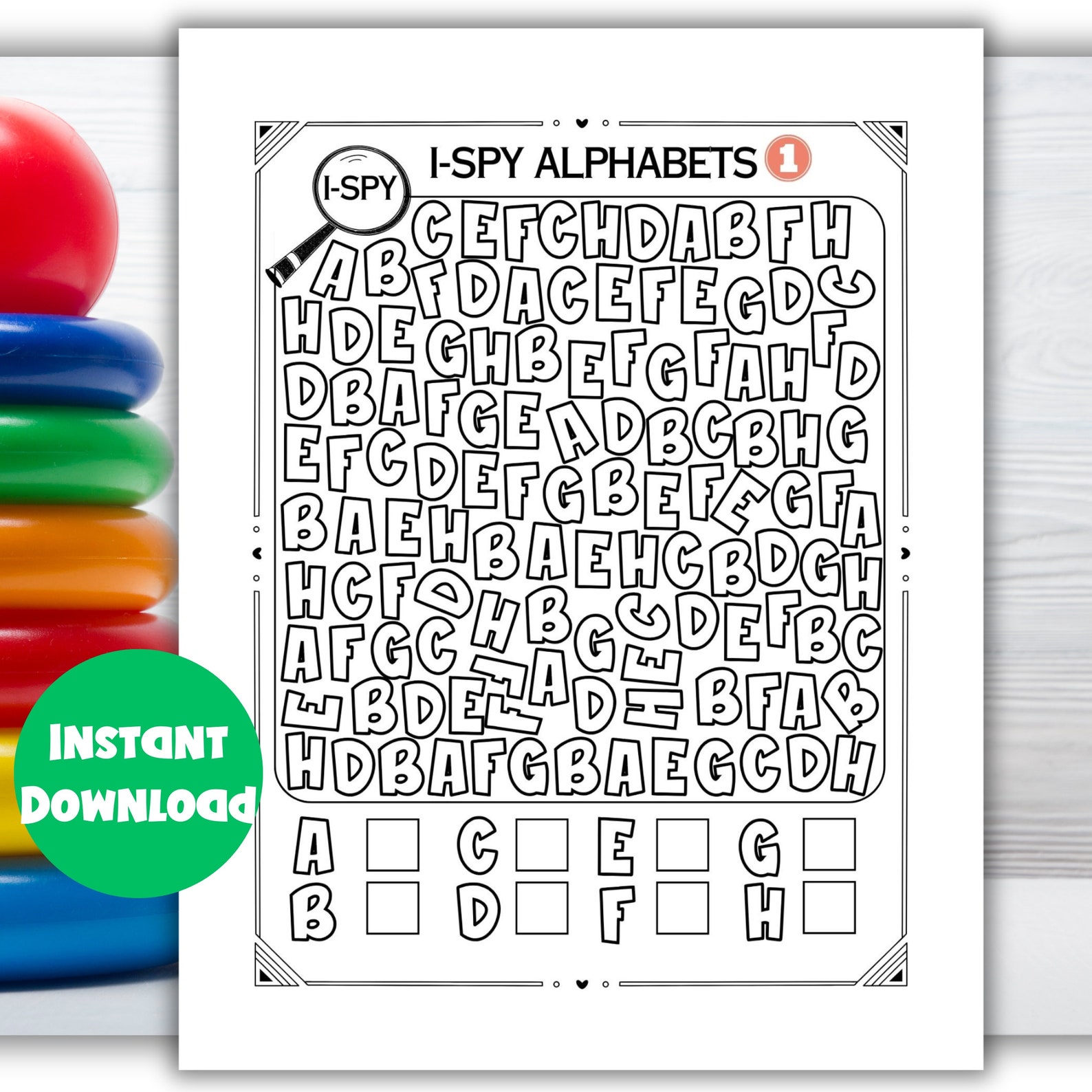 I-spy Alphabets, I Spy Letters, I-spy Worksheet Activities, Find and ...