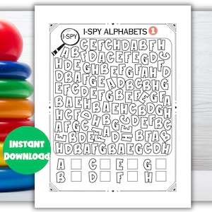 I-spy Alphabets, I Spy Letters, I-spy Worksheet Activities, Find and ...