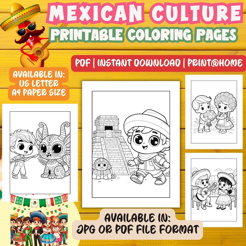 Mexican Culture Coloring Pages, Printable Mexican Coloring Pages, Kids ...