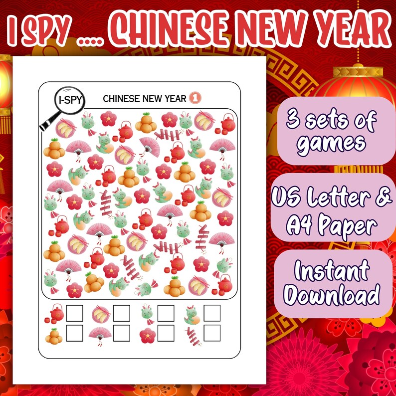 I Spy Chinese New Year, Lunar New Year Illustration Games, I Spy ...