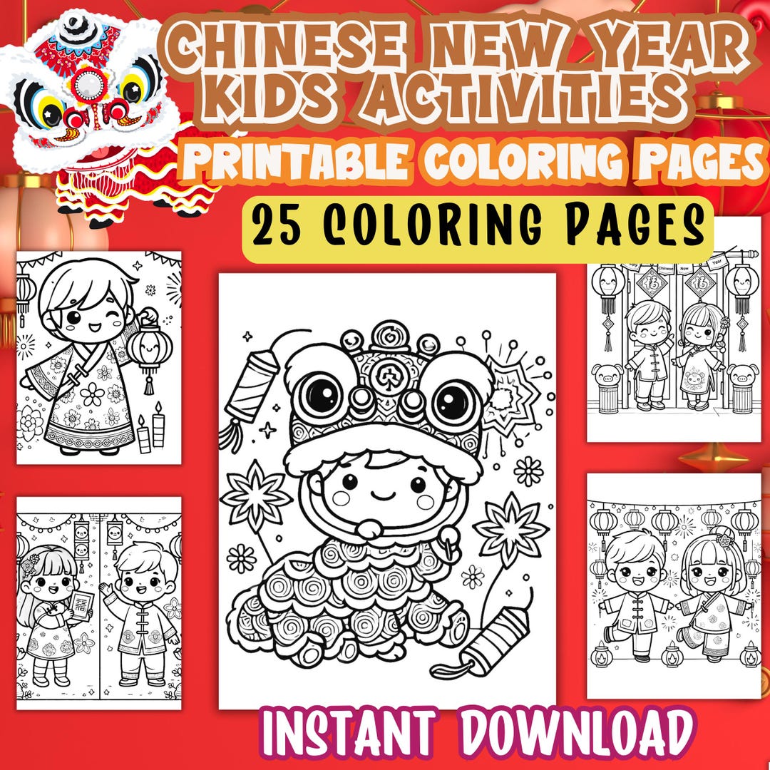 Chinese New Year Kids Activities Printable Coloring Pages, Chinese New ...