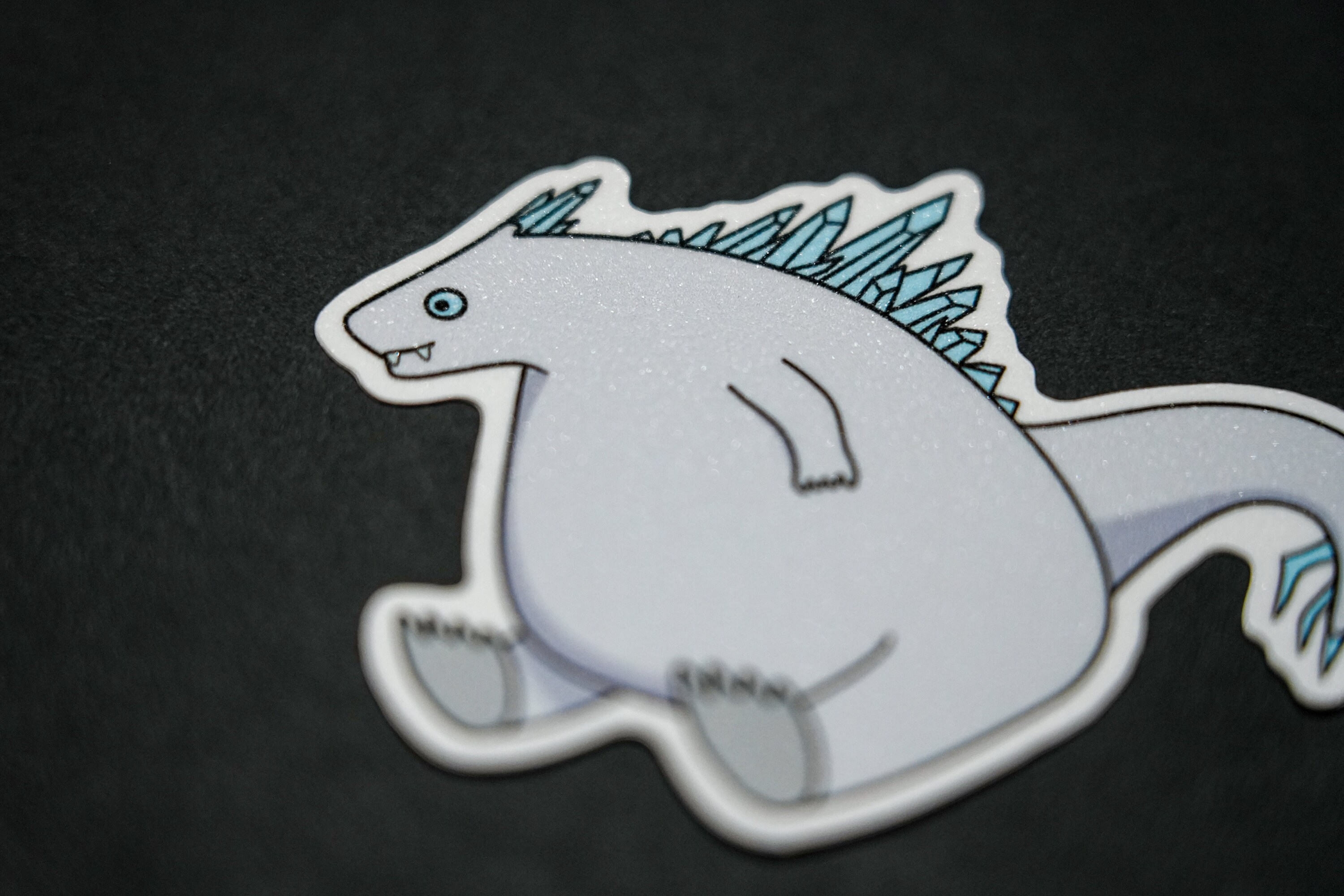 Cute Godzilla and Shimo Glitter Vinyl Stickers, Custom Die Cut ...