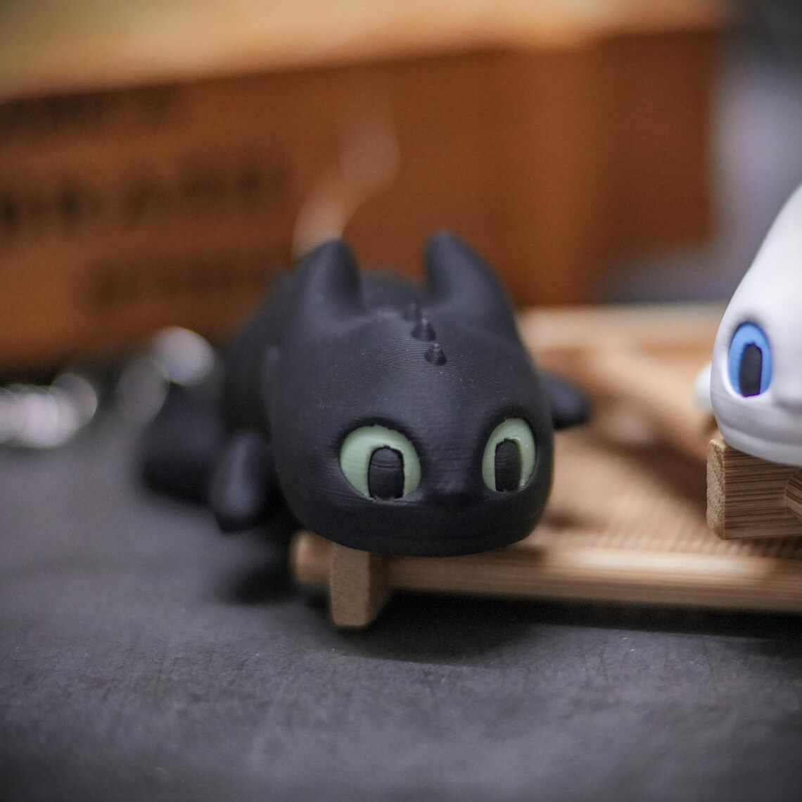 Flexi Toothless and Light Fury Keychain, 3D Printed Articulated Toy - Etsy