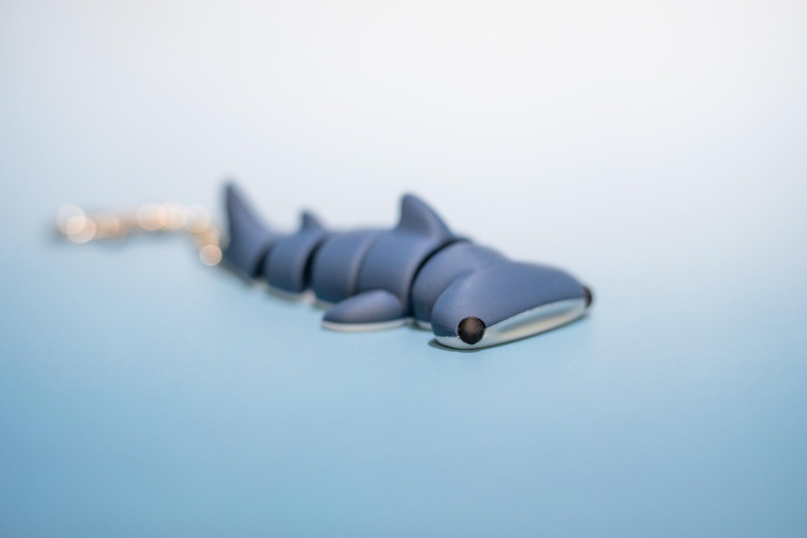 Flexi Hammerhead Shark Keychain, 3D Printed Articulated Toy, Cute Desk ...