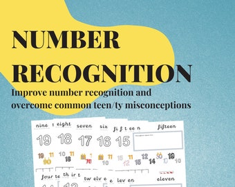 Number 10 Recognition and Tracing Workshop Plain - Etsy