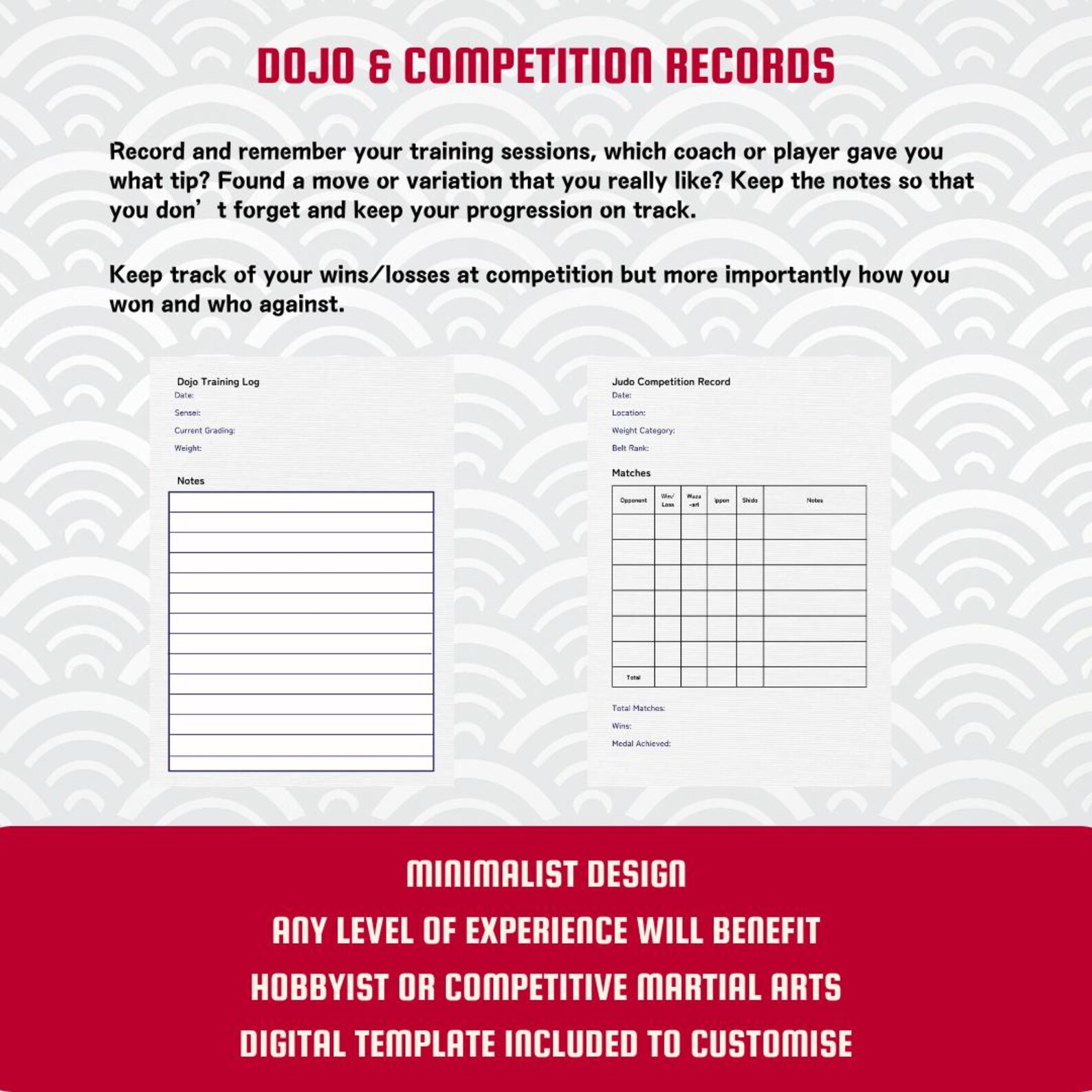 Judo/bjj Training Journal and Plan - Etsy