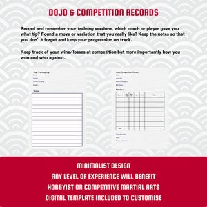 Judo/bjj Training Journal and Plan - Etsy