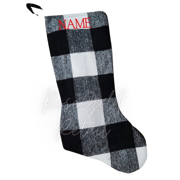 Black and White Plaid Stockings - Etsy