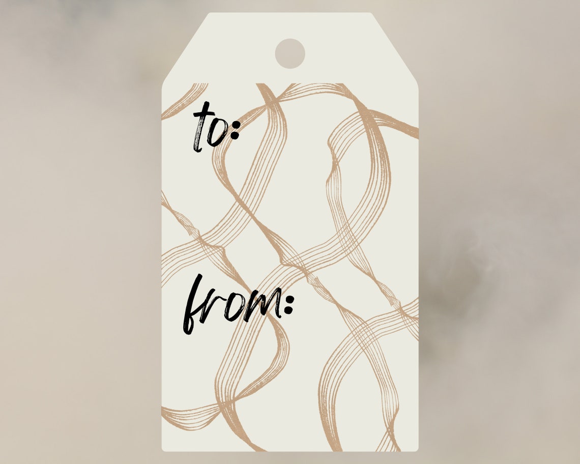 To From Gift Tags Printable Gift Tags DIY Instant Download Custom Tags ...