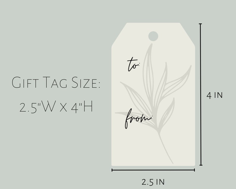 To From Gift Tags | Printable Gift Tags | DIY Instant Download | Custom ...