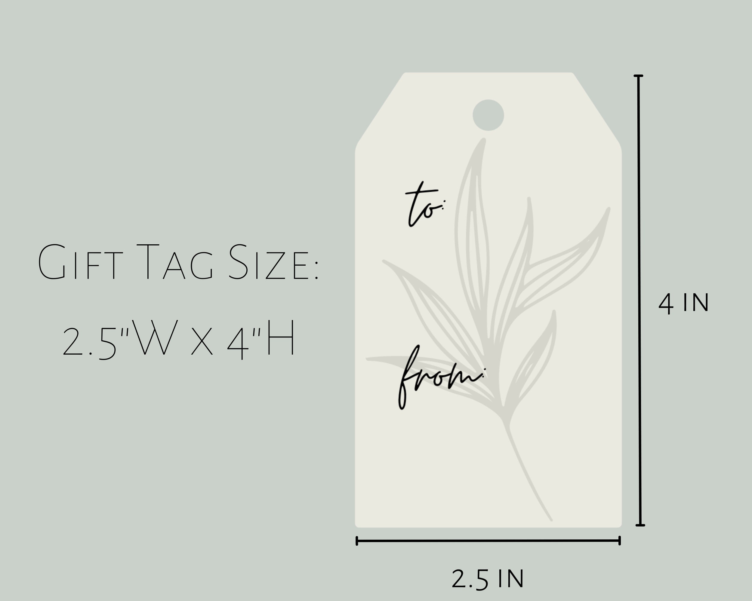 To From Gift Tags Printable Gift Tags DIY Instant Download Custom Tags ...