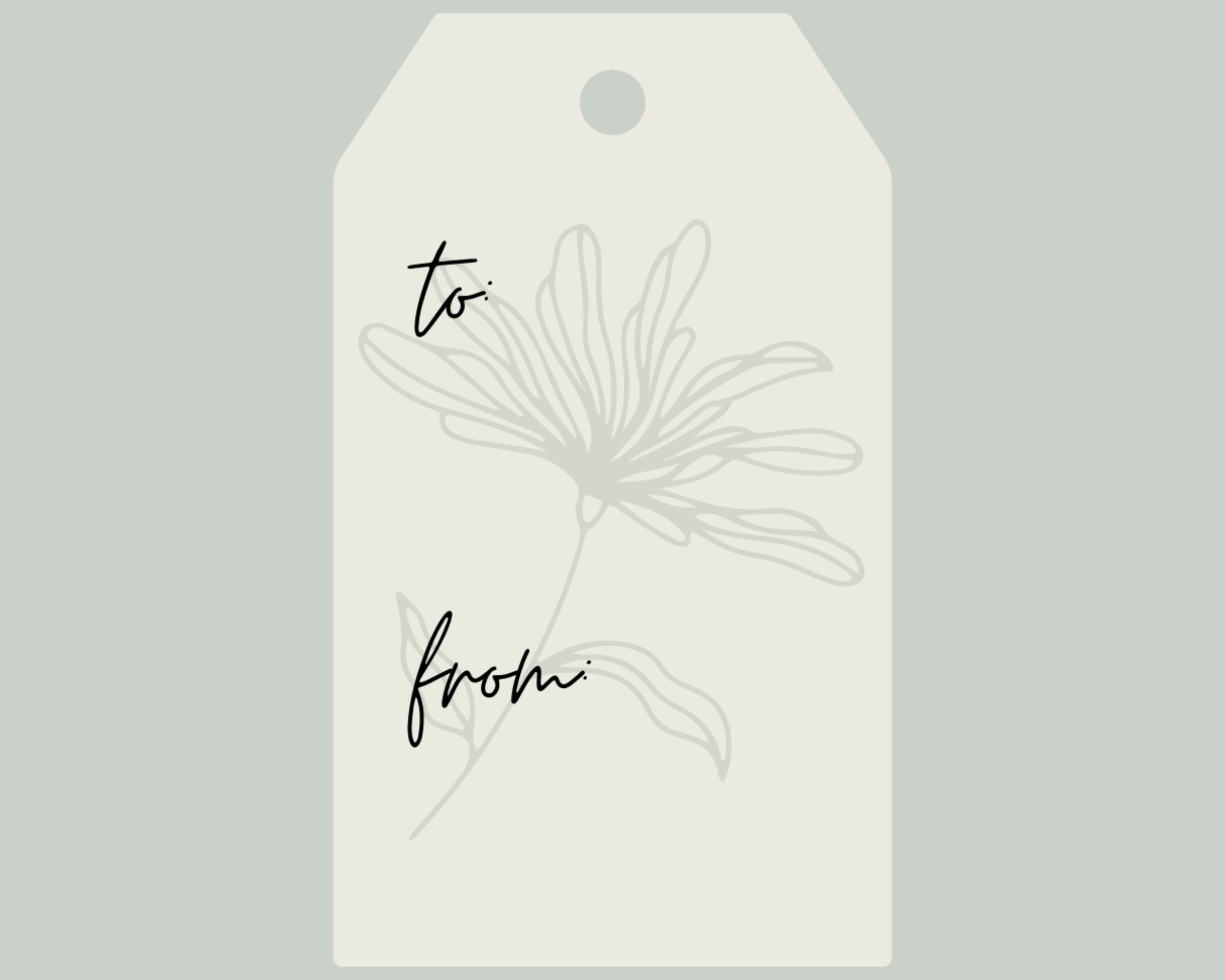 To From Gift Tags Printable Gift Tags DIY Instant Download - Etsy