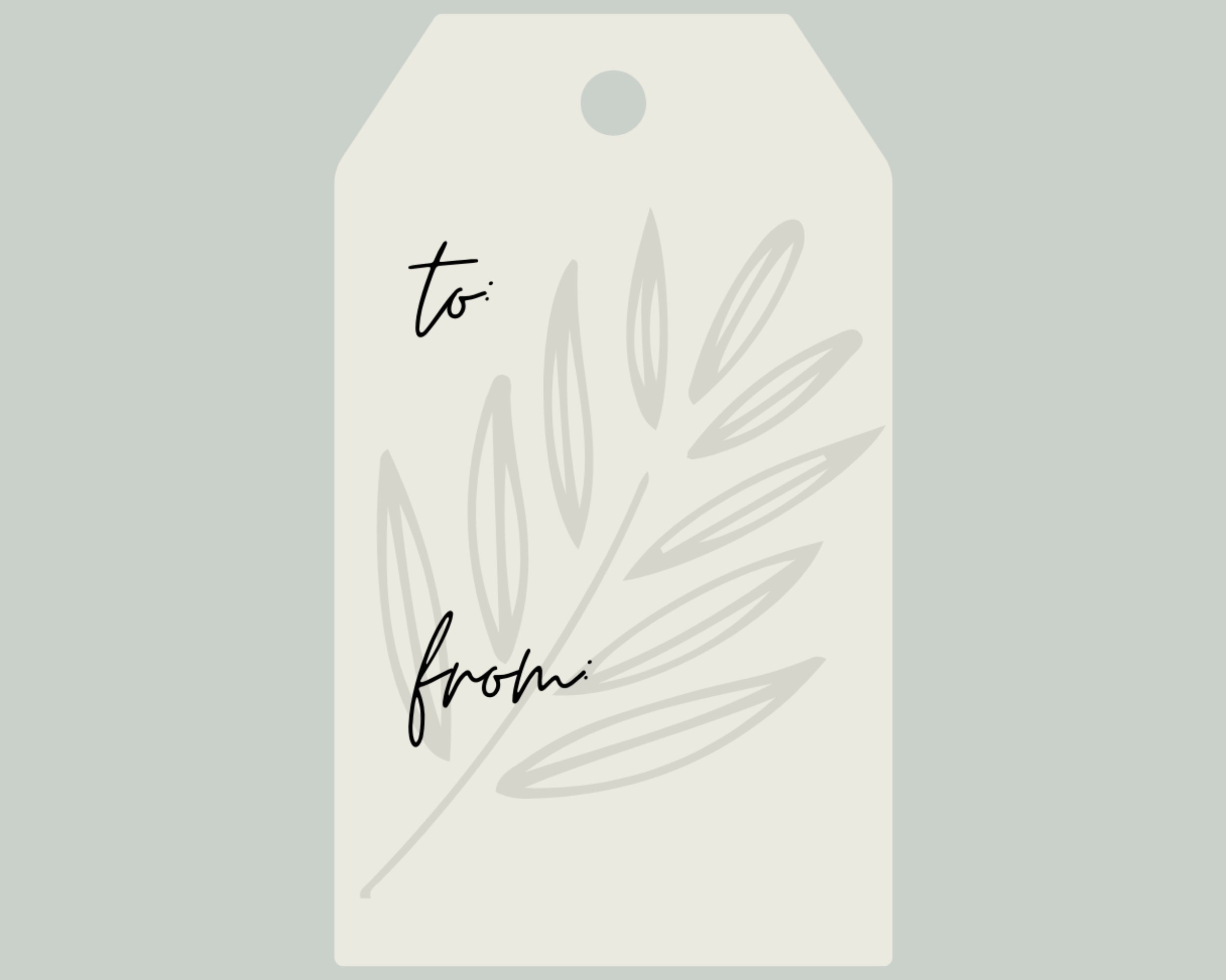 To From Gift Tags Printable Gift Tags DIY Instant Download - Etsy