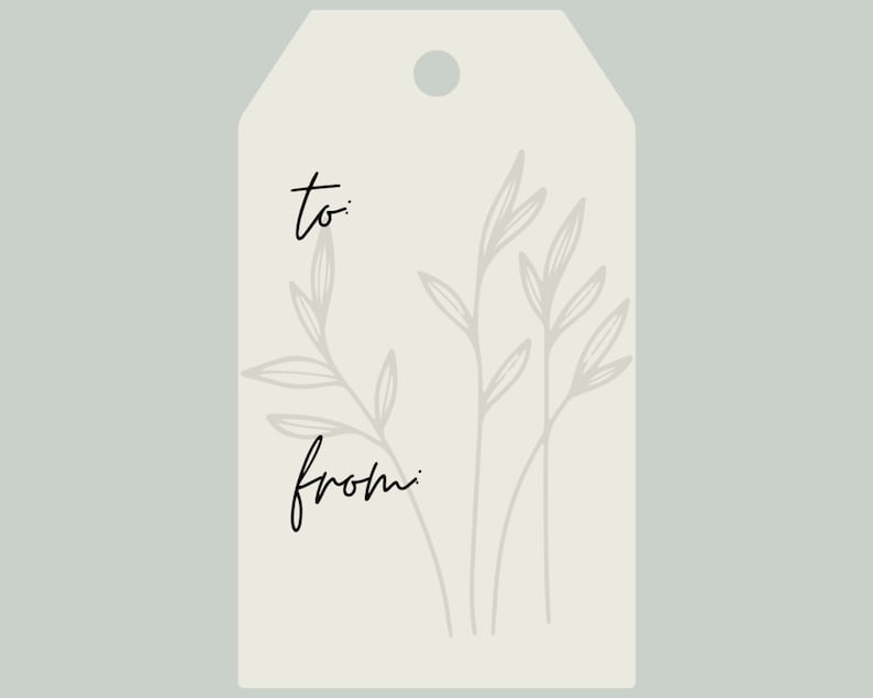 To From Gift Tags | Printable Gift Tags | DIY Instant Download | Custom ...