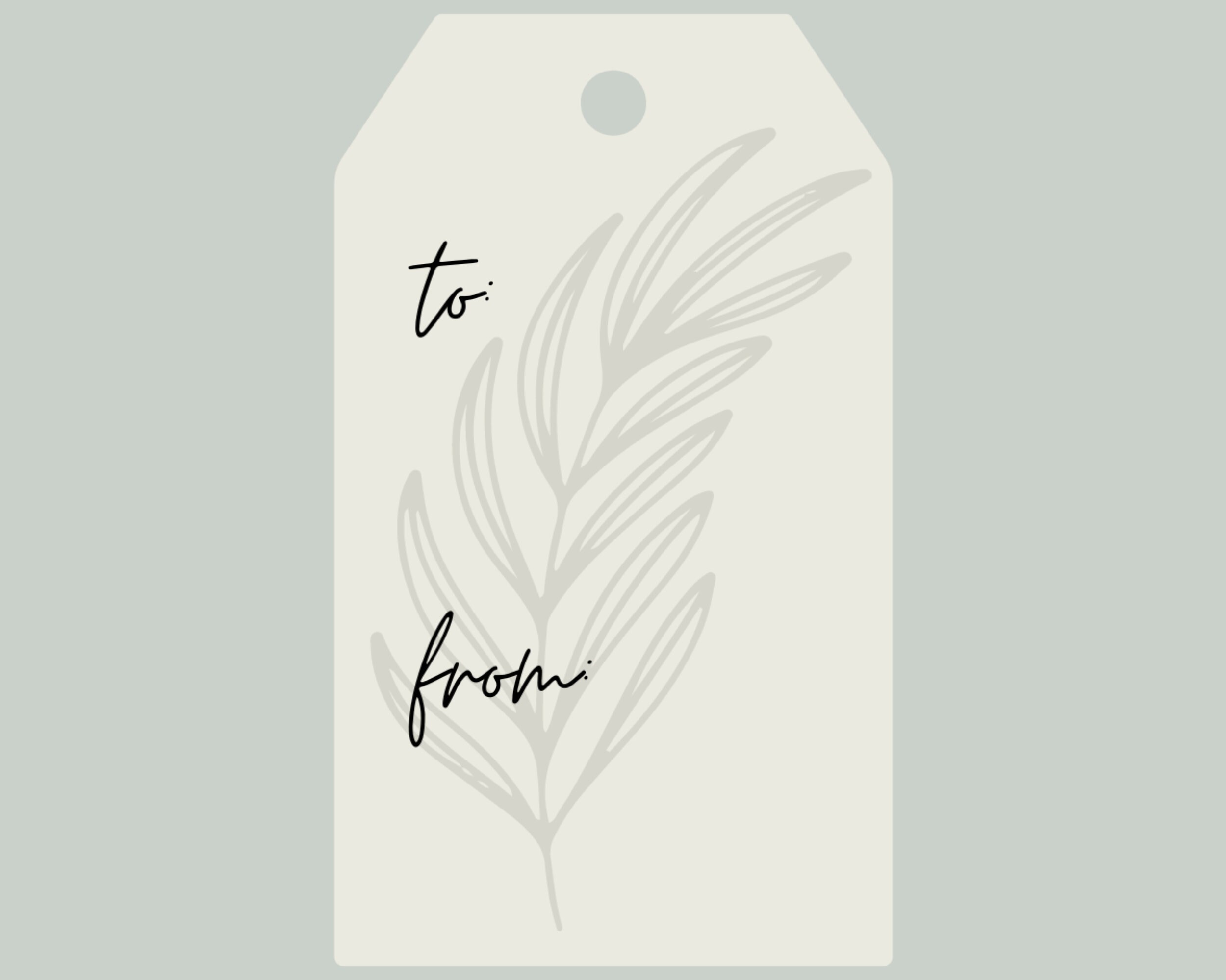 To From Gift Tags Printable Gift Tags DIY Instant Download - Etsy
