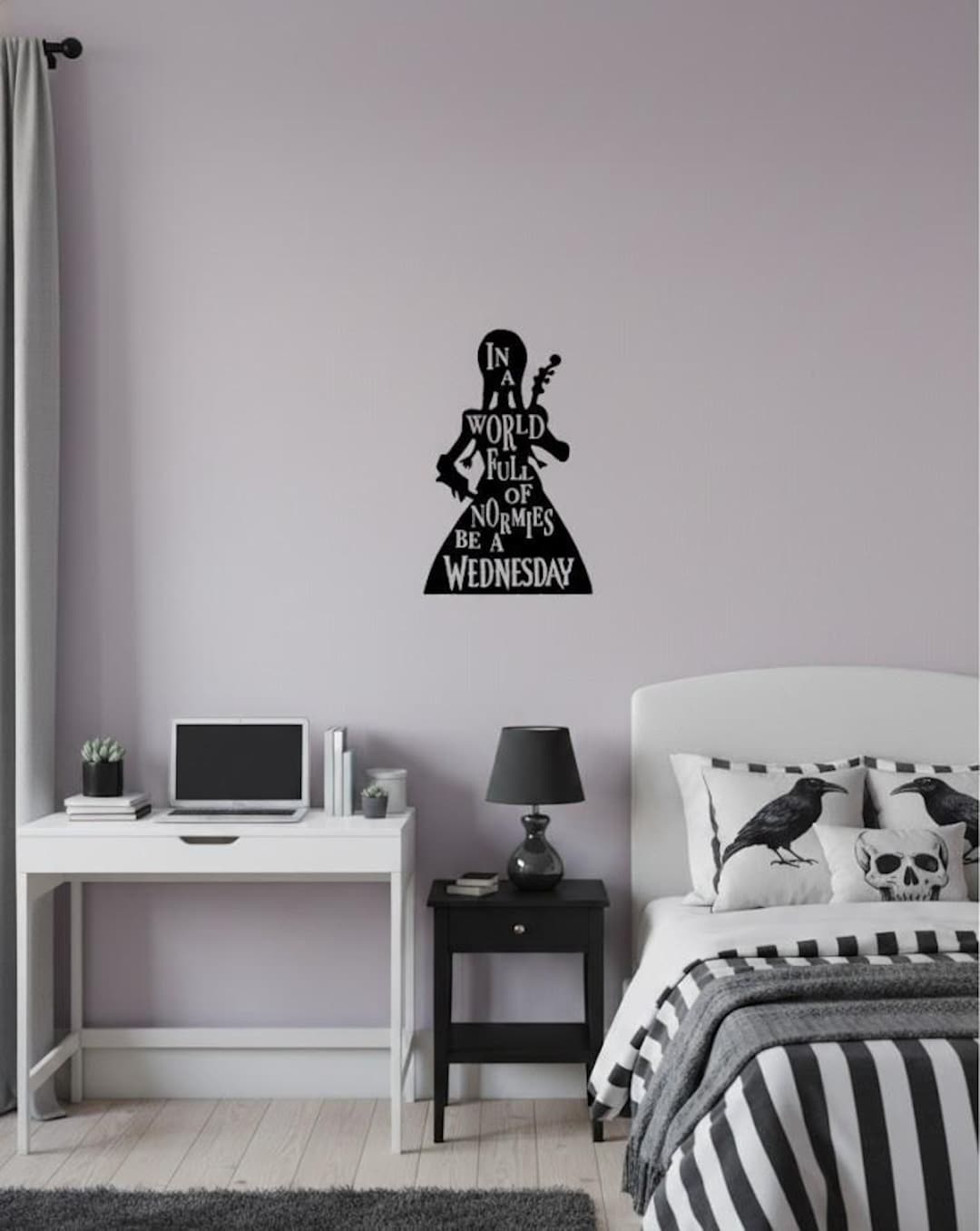 Wednesday Addams Wall Art STL, in a World Full of Normies Be a ...