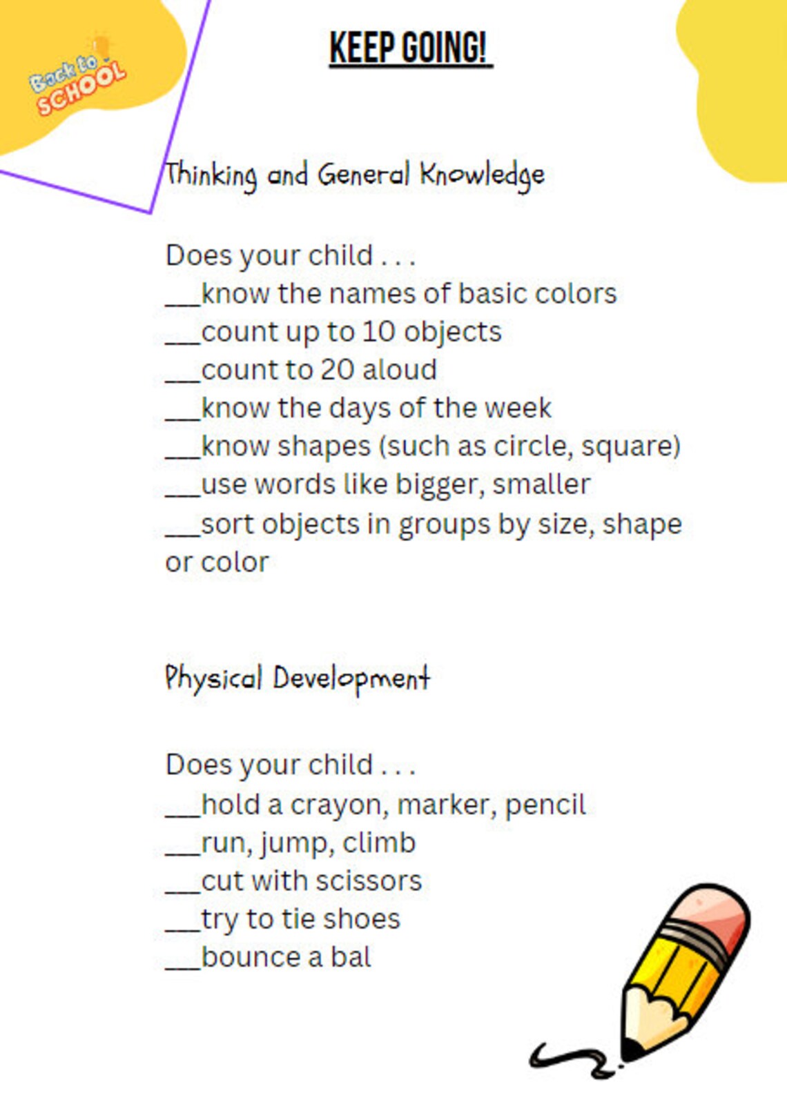 Preschool Readiness Checklist Is My Child Ready For Pre K Child