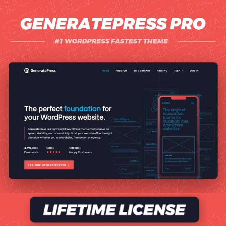 Generatepress Premium Theme With Exclusive License Key & Ongoing Wordpress Support for Single ...