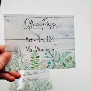 EDITABLE Farmhouse Style Passes for Teachers | Canva Template - Etsy