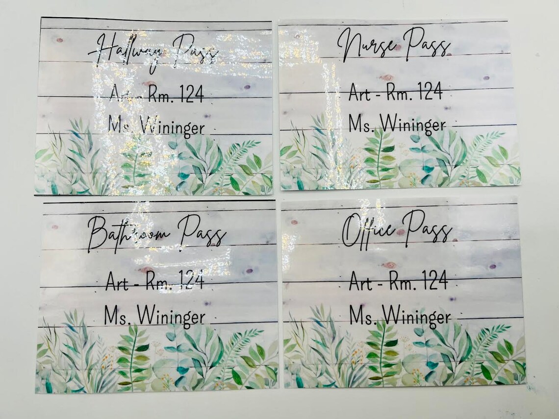EDITABLE Farmhouse Style Passes for Teachers | Canva Template - Etsy