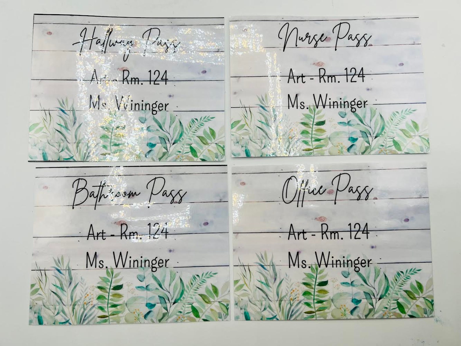 EDITABLE Farmhouse Style Passes for Teachers | Canva Template - Etsy