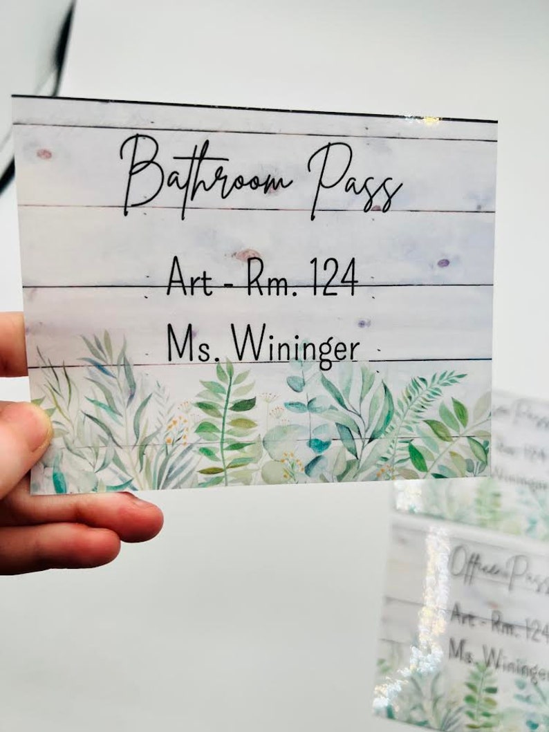 EDITABLE Farmhouse Style Passes for Teachers | Canva Template - Etsy