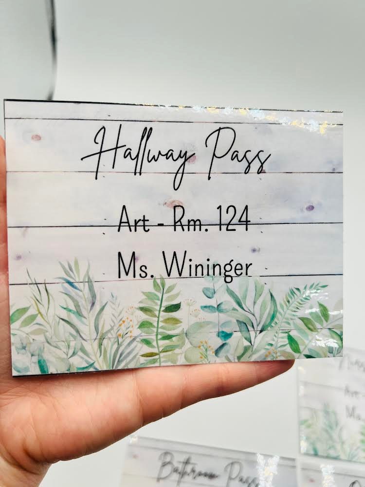 EDITABLE Farmhouse Style Passes for Teachers | Canva Template - Etsy
