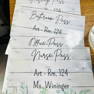 EDITABLE Farmhouse Style Passes for Teachers | Canva Template - Etsy
