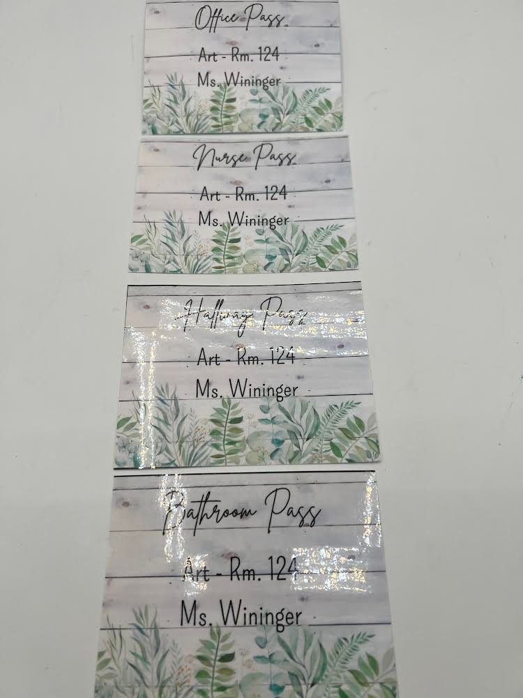 EDITABLE Farmhouse Style Passes for Teachers | Canva Template - Etsy