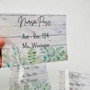 EDITABLE Farmhouse Style Passes for Teachers | Canva Template - Etsy