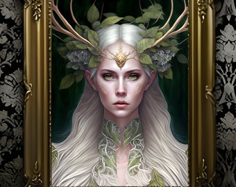 Hecate, Greek Goddess of Magic and Witchcraft Wall Art, Beautiful Witch Art Print, Purple Hecate ...