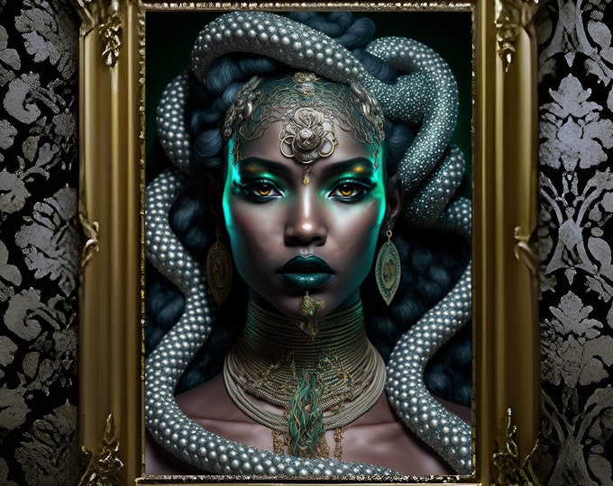 Erzulie Dantor - Voodoo Goddess of Love Wall Art, Voodoo Poster ...