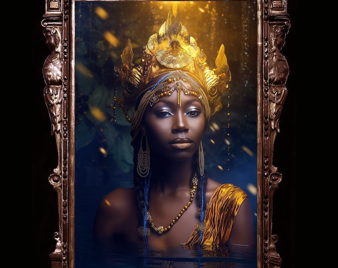 Erzulie Dantor - Voodoo Goddess of Love Wall Art, Voodoo Poster ...