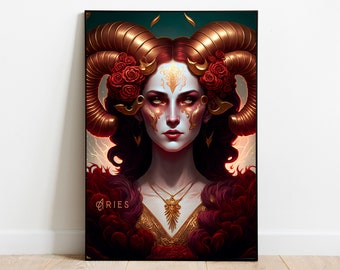Aries Zodiac Astrological Goddess - Etsy