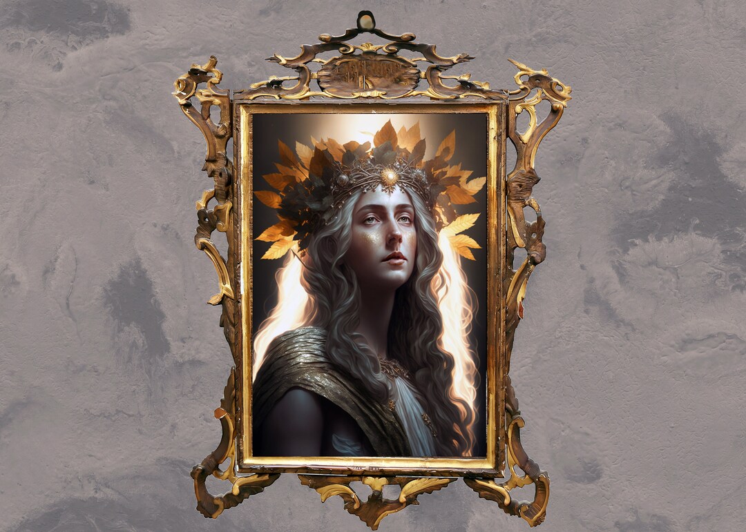 Demeter, Greek Goddess of Harvest Wall Art, Demeter Art Print, Autumn ...