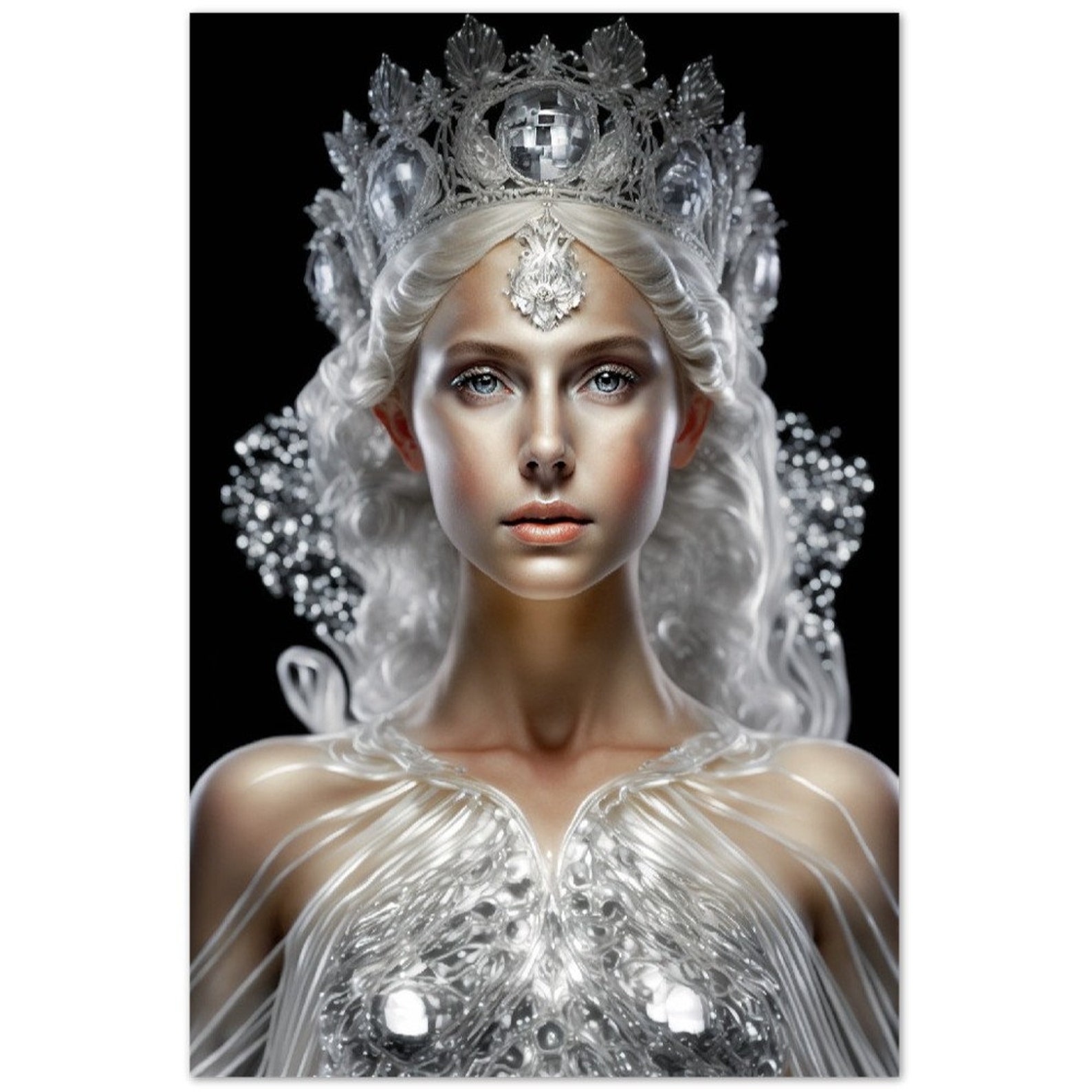 Perchta, Germanic Goddess of Winter and Snow Art Print, Germanic ...