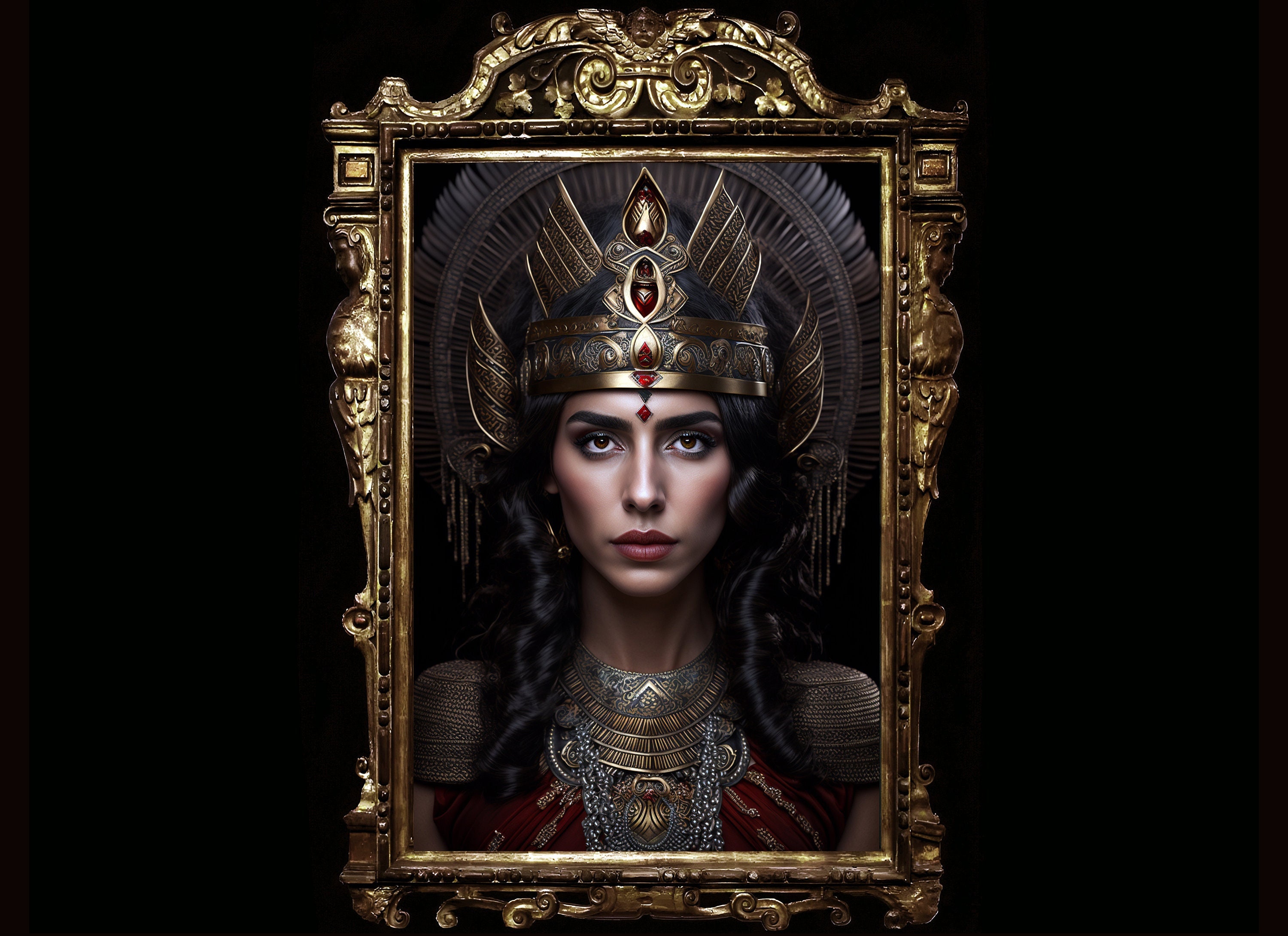 Shaushka Mesopotamian Goddess of Love and War Wall Art - Etsy