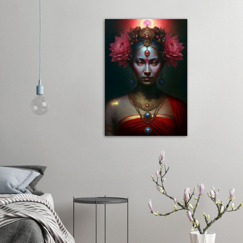 Lakshmi, Hindu Goddess of Weath, Fortune and Prosperity Wall Art ...